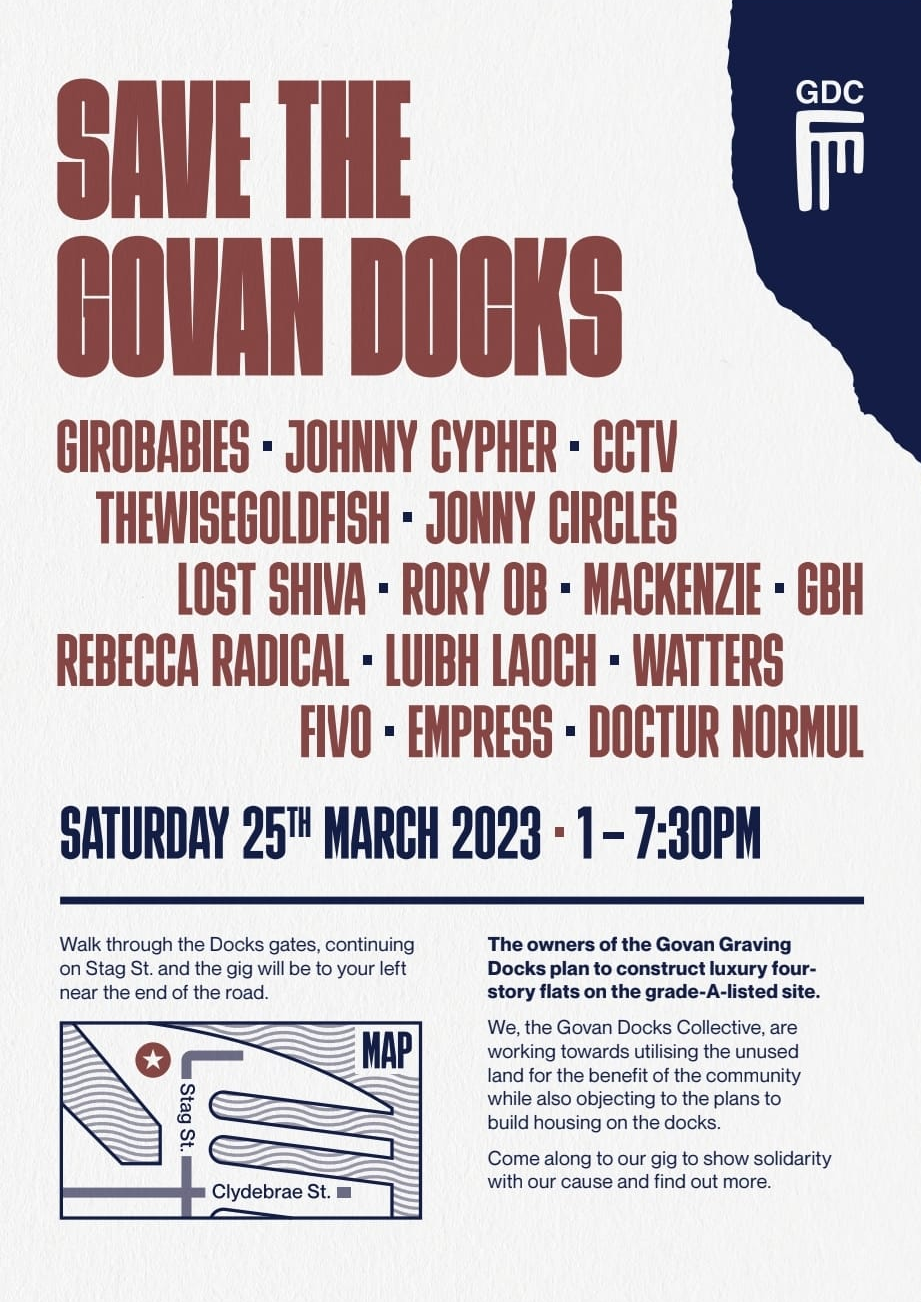 Save the Govan docks gig organized by the Govan Docks Collective ...